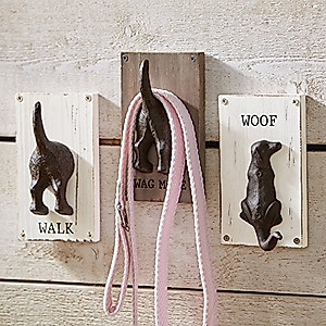 Mud Pie 4345094M Wag More Dog Leash Hanger Wall Hook