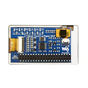 waveshare 2.13inch Touch e-Paper HAT 250×122 Pixels Black White e-Ink Display Module eink Screen for Raspberry Pi 4B/3B+/3B/2B/Zero/Zero W/Zero WH, SPI Interface,Partial Refresh