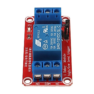 Aoicrie 5Pcs DC 12V 1 Channel Relay Module Board Shield with Optocoupler Isolation Support High or Low Level Compatible Development Board Trigger