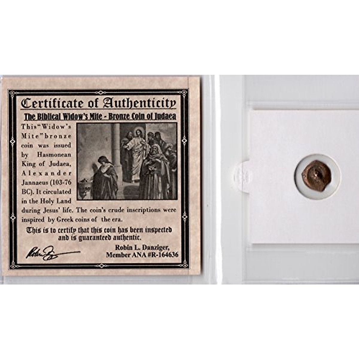 Widow's Mite Ancient Coin Certified Authentic Low Grade