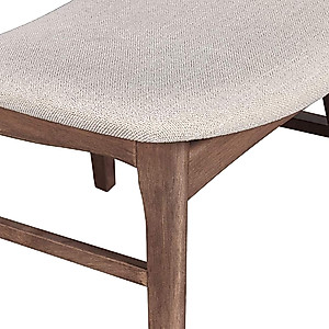 New Classic Furniture Mid-Century Modern Oscar Oval Back Dining Chair, Set of Two, Walnut Brown