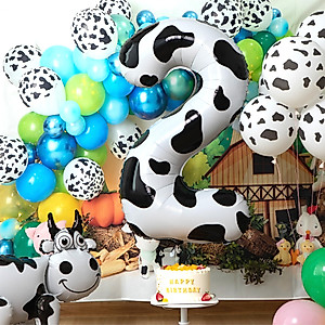 Cow Print Balloon Birthday Decorations Supplies,40 inch Number 1 Balloon | Cowgirl Theme Number Balloons for 1st Birthday Party | Farm Barn Decor for kids