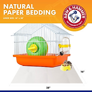 Arm & Hammer for Pets Super Absorbent Cage Liners for Guinea Pigs, Hamsters, Rabbits & All Small Animals Best Cage Liners for Small Animals (Pack of 3, 21 Count Toal)
