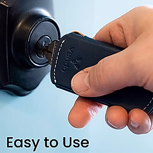 Vendo Key Cover I Premium Leather Key Holder | Woven Fabric Key Case I Minimalist Bifold Design I Portable Water-Resistance I Super Slim Design I Magnetic Closure I Hook Up to 8 Keys & Car Key