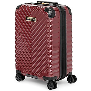 Karl Lagerfeld Paris Women's Carryon Spinner Wheels Hardside, Burgundy, One Size