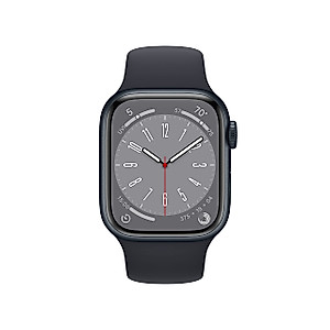 Apple Watch Series 8 (GPS + Cellular, 41MM) - Midnight Aluminum Case with Midnight M/L Sport Band (Renewed Premium)