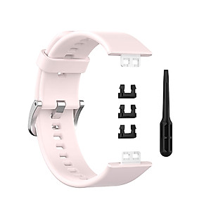 TenCloud Bands Compatible with Huawei Watch Fit Smartwatch Men Women Wristband for Watch Fit Band (Black+Pink+Purple)