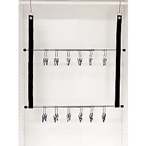Deluxe 12-Pair Hanging Boot Storage - Double Decker Caddy Includes 12 Boot Hangers (Boot Organizer, Boot Hanger, Boot Storage System) (White System with 12 Boot Hangers)