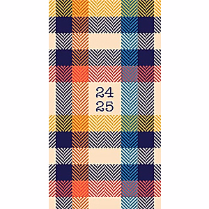 Willow Creek Press Rad Plaid 2-Year January 2024 - December 2025 Monthly Pocket Planner (3.5" x 6.5")