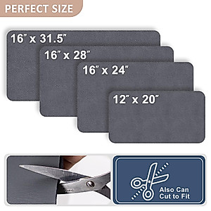 WEKEY Coffee Mat Hide Stain,Drying Mat for Kitchen Counter,Coffee Maker Mat for Countertops, Absorbent Coffee Bar Mat for Kitchen Counter,Coffee Bar Accessories Under Appliance Mats (Gray, 12*20 IN)