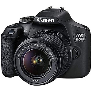 Canon EOS 2000D Rebel T7 Kit with EF-S 18-55mm f/3.5-5.6 III Lens + Accessory Bundle + Rtech Digital Cloth