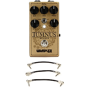 Wampler Tumnus Deluxe Transparent Overdrive Pedal with 3 Patch Cables Bundle