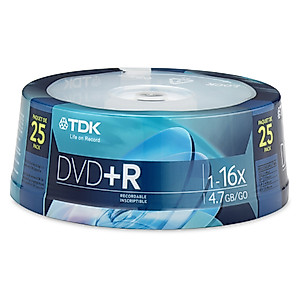 TDK 25 Pack of DVD+R Cakebox