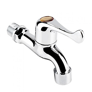 Zerone Plastic Faucet, Chrome Finish, Fish Tail, Wall Mount, Single Handle, Bathroom and Sink Use
