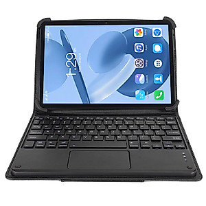 CUIFATI 2023 New 10 in Tablet 2 in 1, Android 12 Tablet with Keyboard, 8GB 258GB, Tablets with Case, 1960 * 1080 HD Touch Screen, 8MP Dual Camera, Games, WiFi (US Plug)