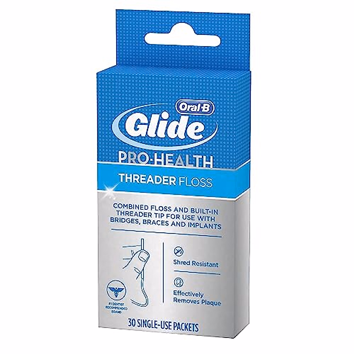 Glide Threader Floss, 30 Single-Use Packets each (Value Pack of 3)