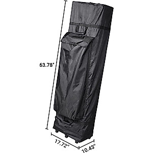 ZeHuoGe Universal Canopy Roller Bag Wheeled Canopy Carry Bag with Handles for Pop-up Tent Shelter Wheeled Storage Bag (10x20ft)