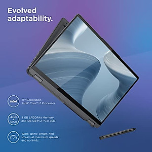 Lenovo IdeaPad Flex 5i 14" FHD 2-in-1 Touchscreen Laptop, Intel Core i3-1115G4, 4GB RAM, 128GB SSD, Graphite Gray, Windows 11 in S Mode, 82HS00R9US