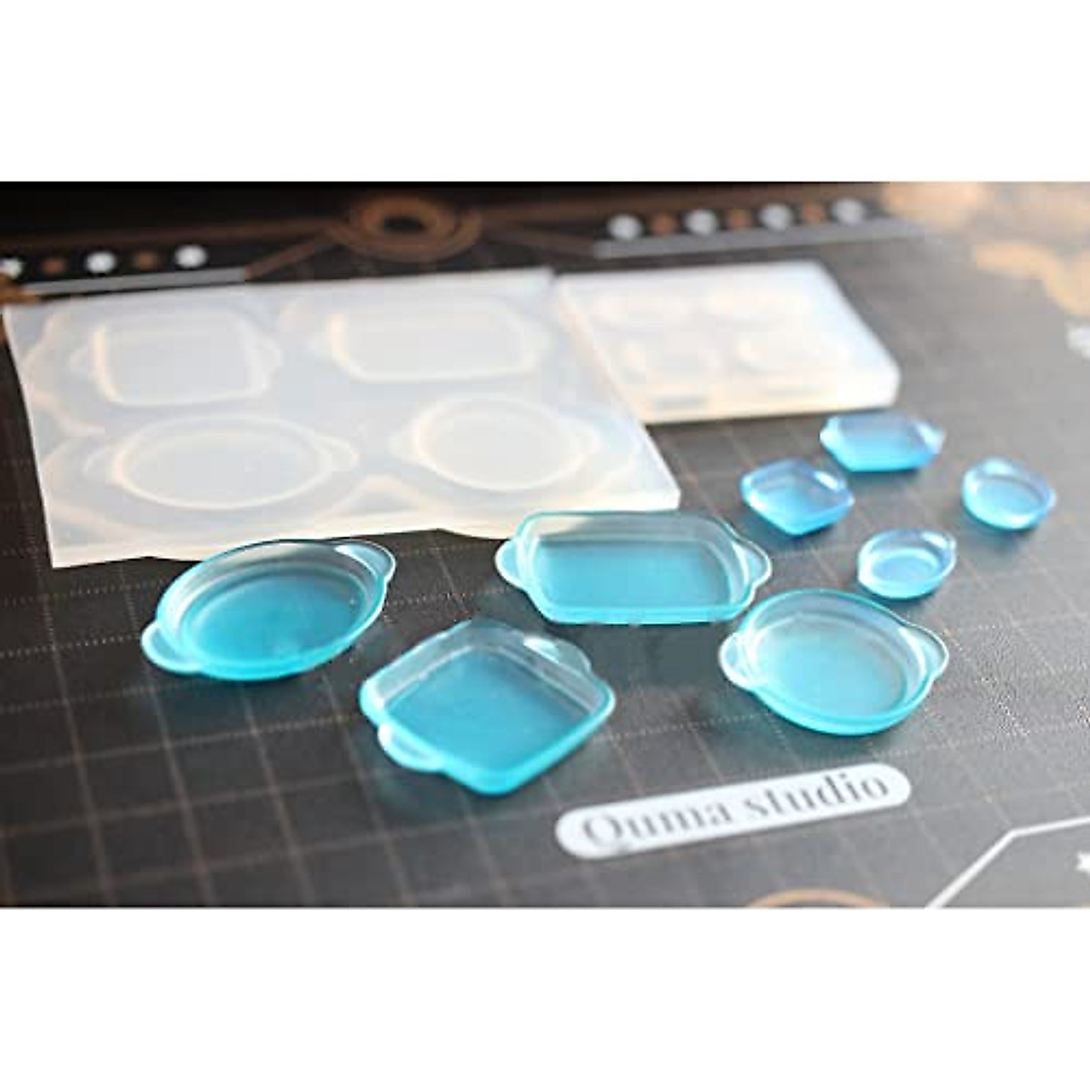 Lerpwige Mini Tray Candy Cans Silicone Mold Epoxy Resin Mold DIY Jewelry Tools Desktop Ornament Crafts Making Supplies Non-Stick