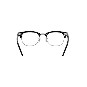 Ray-Ban RX5154 Clubmaster Square Prescription Eyeglass Frames, Black/Demo Lens, 51 mm
