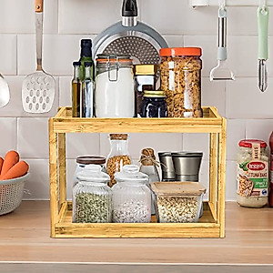 TCJJ 2 Tier Bathroom Counter Organizer, Countertop Standing Rack Cosmetic Holder, Countertop Storage Shelf Cosmetic Organizer Holder