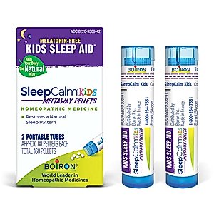 Boiron SleepCalm Kids Sleep Aid for Deep, Relaxing, Restful Nighttime Sleep - Melatonin-Free and Non Habit-Forming - 2 Count (160 Pellets)