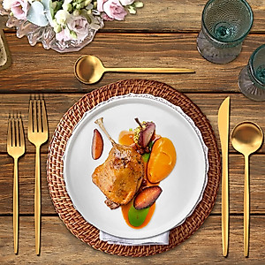 OPOLIA 20-Piece Matte Gold Silverware Set for 4, Stainless Steel Flatware Cutlery Set, For Home Kitchen Restaurant Hotel, Dishwasher Safe