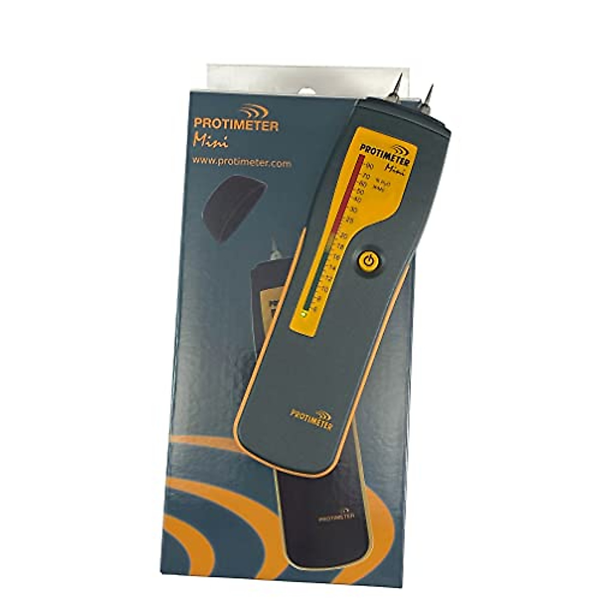 AMPHENOL THERMOMETRICS BLD2000 Mini Moisture Meter, LED Display, 6 to 90% Range, 9 V Power, 7-1/64" Length x 1-29/32" Width x 1.09" Height, Grey