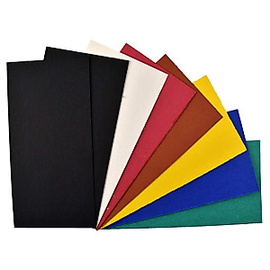 Texas Knifemakers Supply - 5"x10" Sheet Knife Handle Spacer Material - Vulcanized Fiber 8 pc Assorted Colors