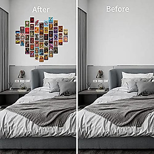 Varcelodon Room Decor 50 Pcs Album Cover Posters,4x6''wall decor,Wall Collage Kit Aesthetic Pictures for Bedroom Wall Decor,Suitable for any room decoration. (50 PCS -A)