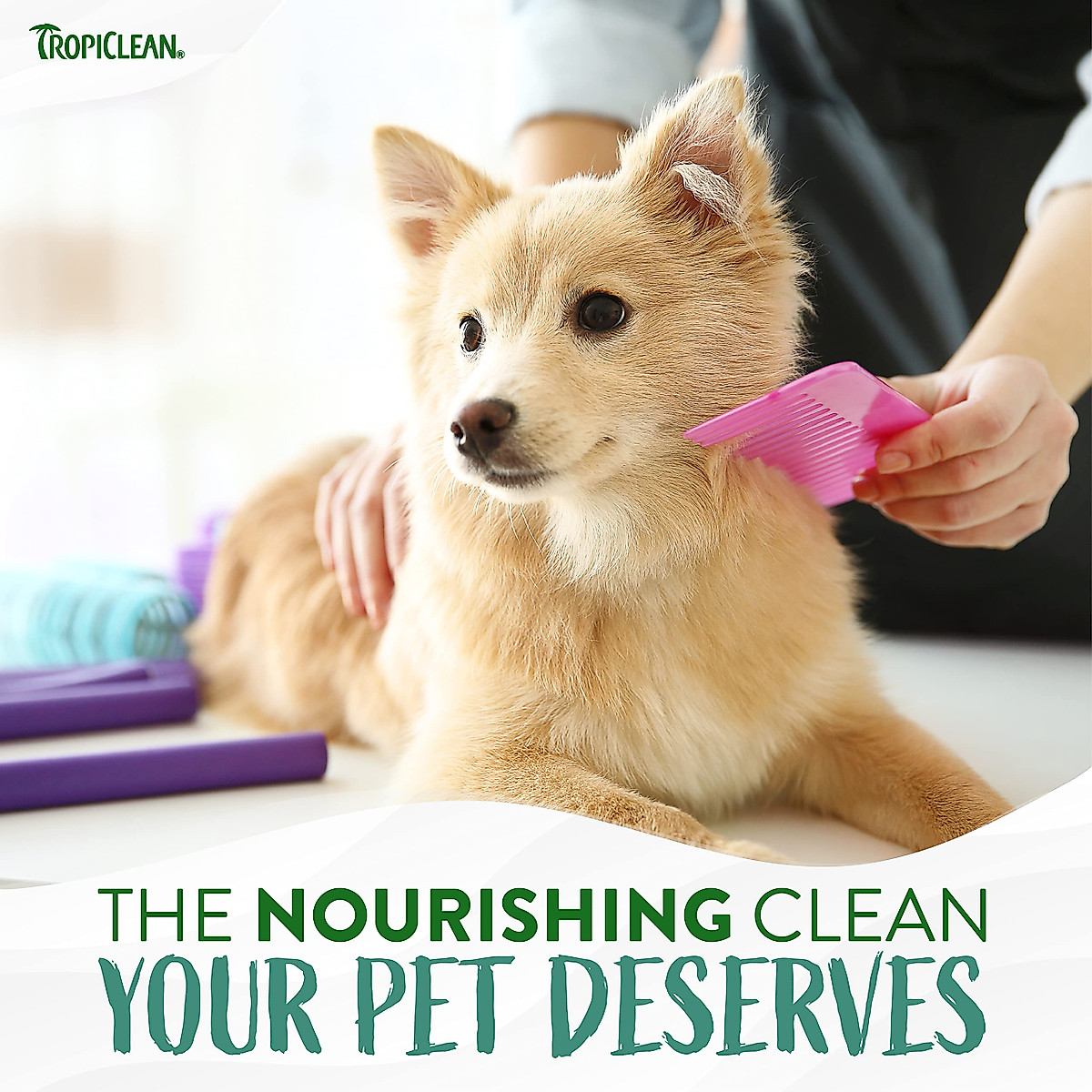 TropiClean Cocoa Butter Ear Wash for Dogs & Cats | Alcohol Free Dog Ear Cleaner Solution | Pet Ear Wash Derived from Natural Ingredients | Made in The USA | 1 Gallon