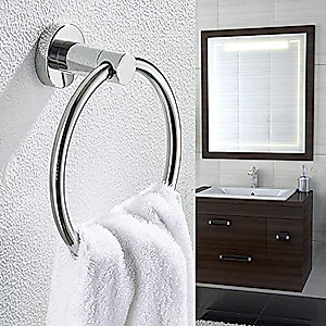 MARMOLUX ACC Chrome Bathroom Hardware Set 3 Piece-Robe Hook, Hand Towel Holder and Toilet Paper Holder, Wall Mounted Bathroom Fixtures, Towel Rack Towel Hanger SUS 304 Stainless Steel, Polished Chrome