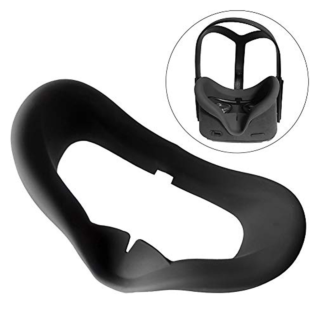 GEZICHTA Soft Silicone Thumb Stick Cover Grip Link Cable for Oculus Quest VR Headset