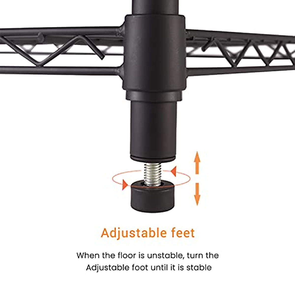 ZUNGKEA Heavy Duty Clothes Rack for Hanging Clothes, Free Standing Wire Garments Rack, 1144 LBS Closet Wardrobe Rack，L 88.5”×W 18”×H 71”, Matt Black