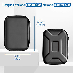 ProCase Hard Drive Case for Canvio Basics Western Digital WD Elements My Passport Seagate Portable Backup Plus Slim 1TB 2TB 3TB 4TB USB 3.0, 2.5”, Samsung T9 Portable External Hard Drive Case -Black