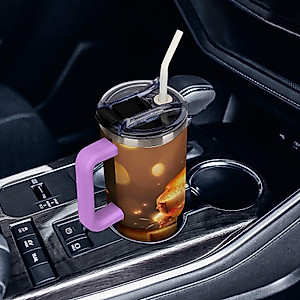 Grilled Cheese Sandwich 40 Oz Tumbler Insulated Stainless Steel Water Bottle Travel Mug Car Cup with Handle And Straw