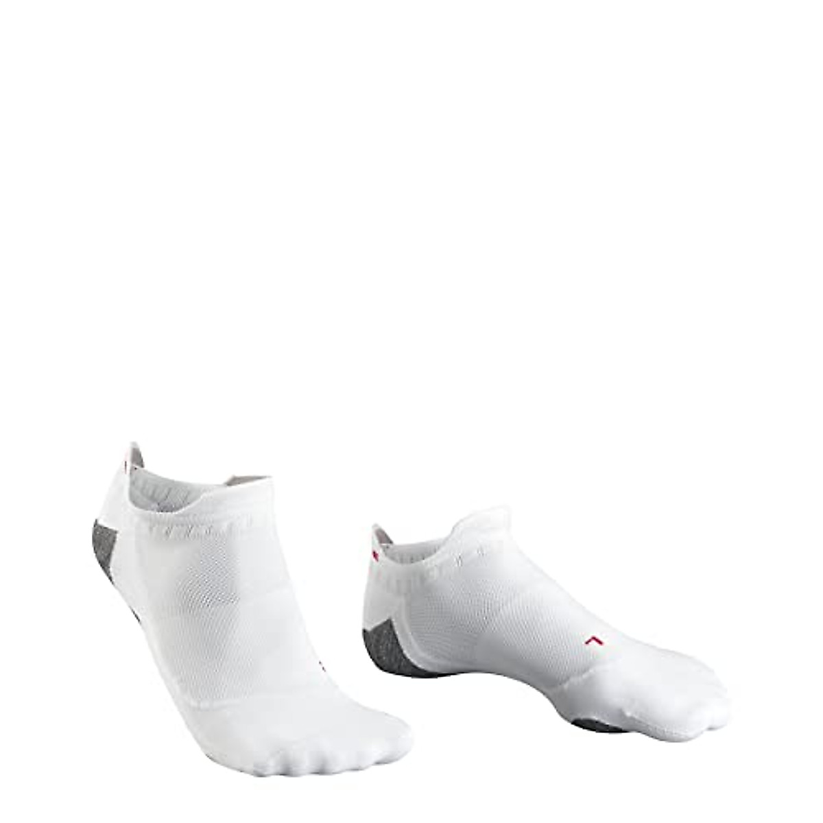 FALKE Men's RU5 Race Invisible Running Socks, No Show, Ultralight Cushion, Athletic Sock, Breathable Quick Dry, Nylon, White (White-Mix 2020), 9-10, 1 Pair