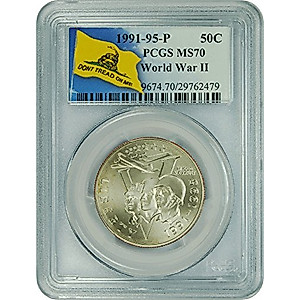 1991 P Commemorative 1991-95 World War II Dont Tread On Me Label (1/2) MS70 PCGS