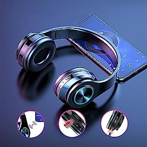 GBSELL High Value Headset Bluetooth Headset - High Craftsmanship Rose Gold Color Matching Headset,40MM Large Active Coil Driver (Black)