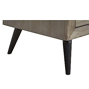 Evolur Stilnovo Mid Century Double Dresser, Windsor Oak Grey, 52x18x35 Inch (Pack of 1)