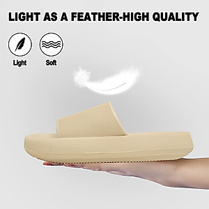 Geweo Cloud Slippers for Women Men Pillow Slippers Thicken Sole Cloud Cushion Slides Super Comfy Soft Foam Slides Non Slip Shower House Slides Pink Cloud Sandals Unisex 6.5-7.5Women/5.5-6.5Men