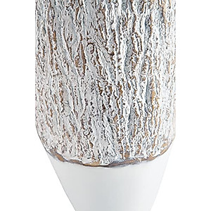 Signature Design by Ashley Hannalee Bohemian Textured Polyresin 13.75" Vase, White