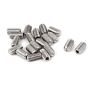 uxcell M2x4mm Cup Point Hex Socket Grub Set Screws 20pcs for Gear
