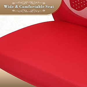 Athena Collection Office Chair Ergonomic Computer Desk Chair Comfy Swivel for Home Office Chair Rolling Reclining Chair with Wheel Mesh High Back Lumbar Support Heavy Duty Red