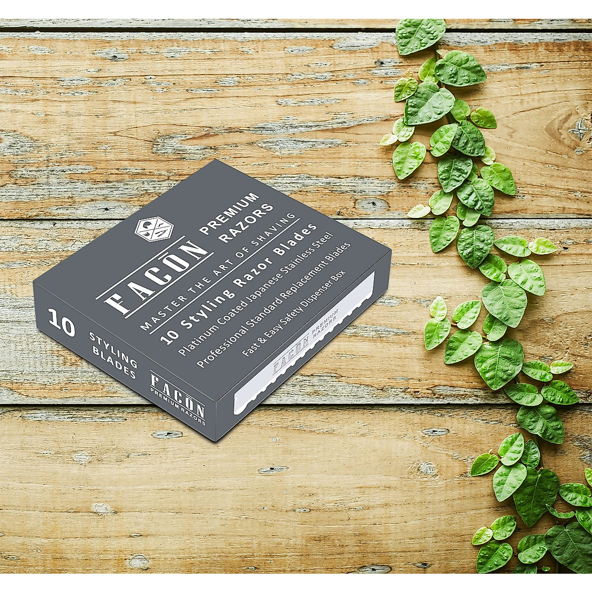 Facón Professional Hair Styling Thinning Texturizing Cutting Razor Replacement Blades - 10 Count