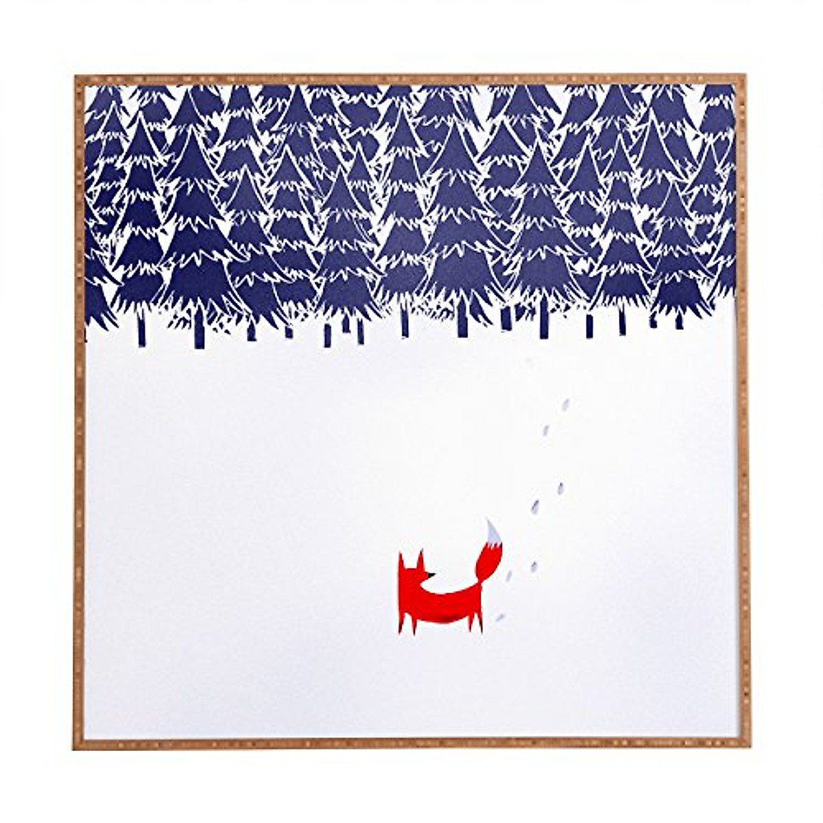Deny Designs Robert Farkas, Alone in The Forest, Framed Wall Art, Small, 12"x 12"