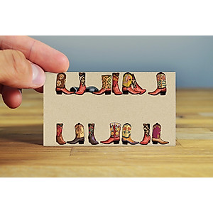 Stonehouse Collection | Western Theme Place Card | Ranch Themed Name Card | Cowbow Boots Table Tent Name Card for Birthday Party | Wedding, Dinner, Name Card | 25 Count (Cowboy Boots)