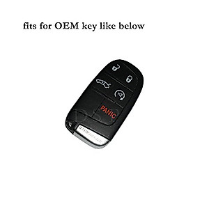 SEGADEN Silicone Cover Protector Case Holder Skin Jacket Compatible with Chrysler Dodge Jeep 5 Button Smart Remote Key Fob CV4750 Deep Purple