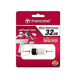 Transcend TS32GJF890S 32GB Jetflash 890, Silver Plating
