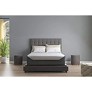 Signature Design by Ashley 14 Inch Elite Plush Mattress, Green Tea & Charcoal Infused Gel Memory Foam, Queen